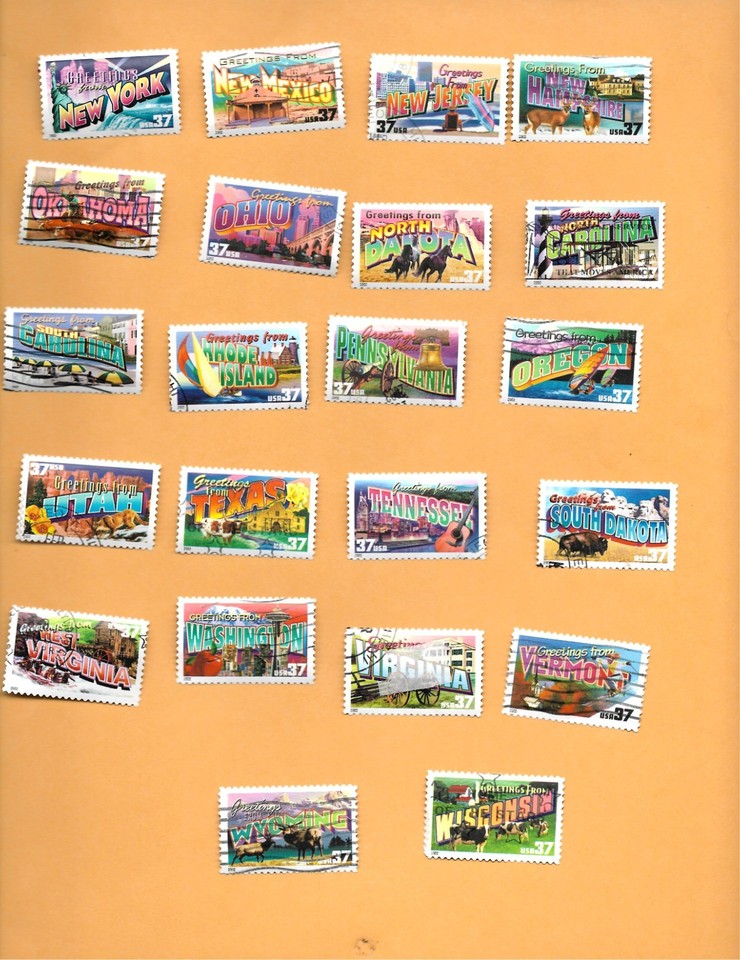 SCOTT 3696-3745 GREETINGS FROM AMERICA COMPLETE SET OF FIFTY | eBay