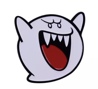 Boo Shy Ghost Super Mario Metal Enamel Pin Badge Nintendo | eBay UK