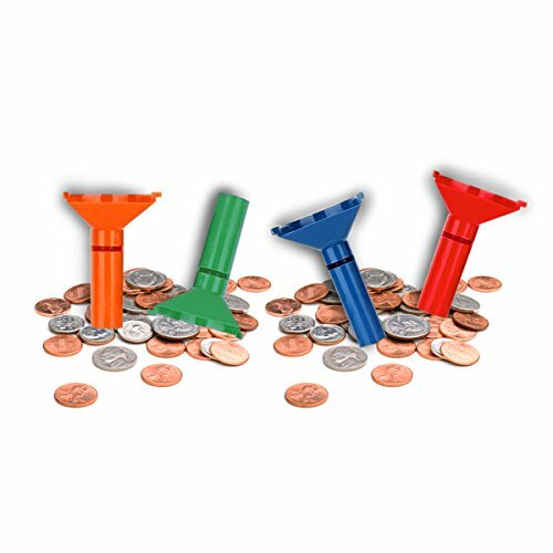 Coin Counters & Coin Sorters Tubes Bundle of 4 Color-Coded Coin Tubes ...