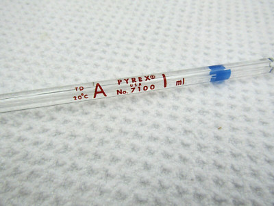 PYREX Glass 1 mL Bulb Volumetric Reusable Pipette Pipet 7100 | eBay