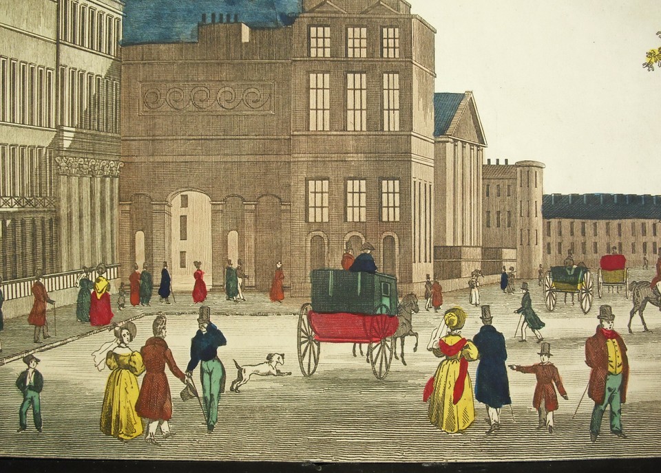 Engravings Print 19th c1830 View Terrace of Chester London England ...