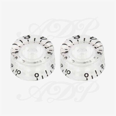 2x Vintage-Style Speed Knobs Clear Inchsize 24 Alloggiamento Arbre per ...