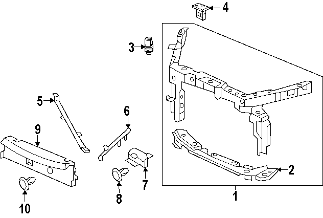 Genuine Acura 91548-TZ5-A02 | LATCH ENGINE COVER PART # 4 On Picture ...
