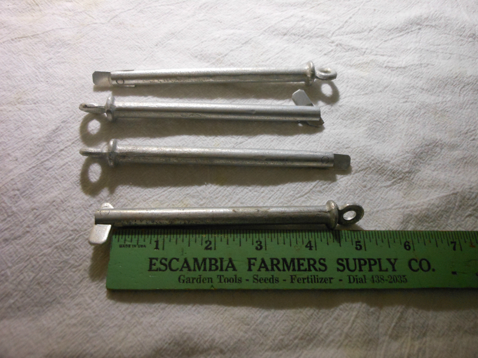 QTY 4 EYE COLLAR TOGGLE PIN 3/8" X 4" STEEL 5315-7-2B4-40 5315-00-221 ...