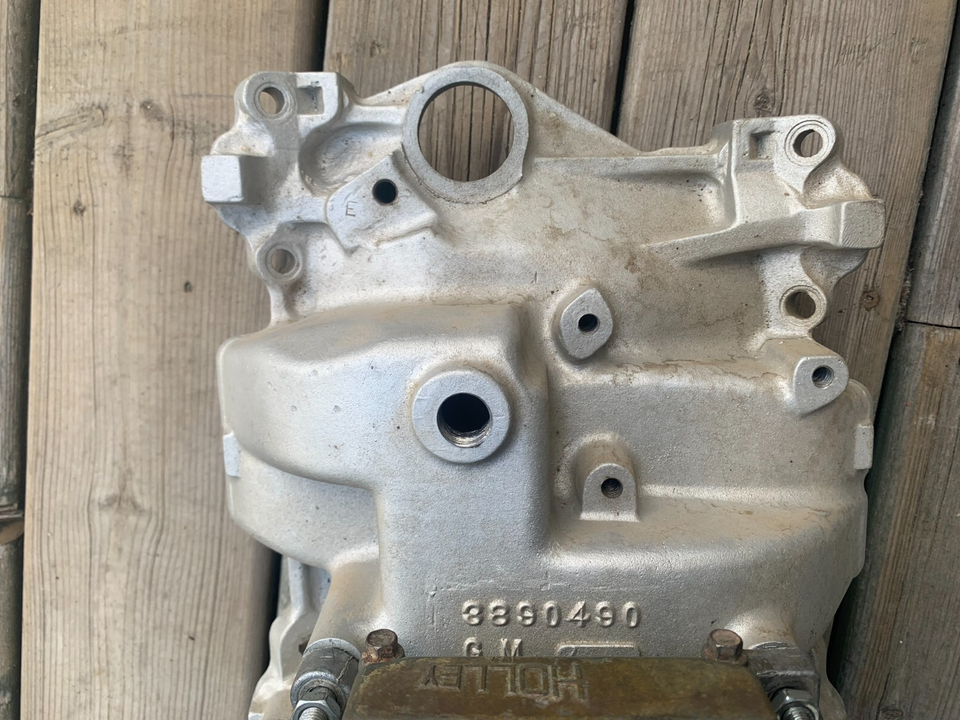 66 67 CORVETTE NOVA L79 ALUMINUM INTAKE 3890490 HOLLEY 3367 CARBURETOR ...