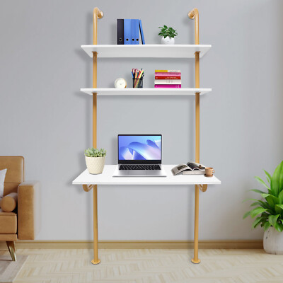 Modern Wall Mounted Desk Wall Organizer Wall Mount Computer Writing ...