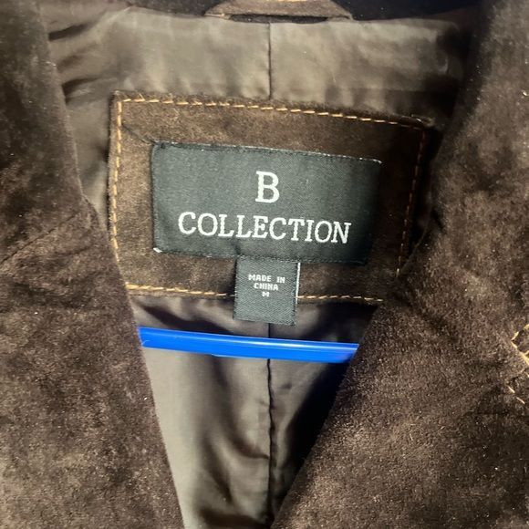 B Collection Suede Jacket Coat Button Up Chocolate Brown | eBay