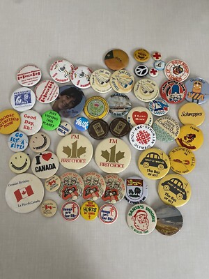 Lot of Vintage 1970s & 1980s pin buttons | eBay