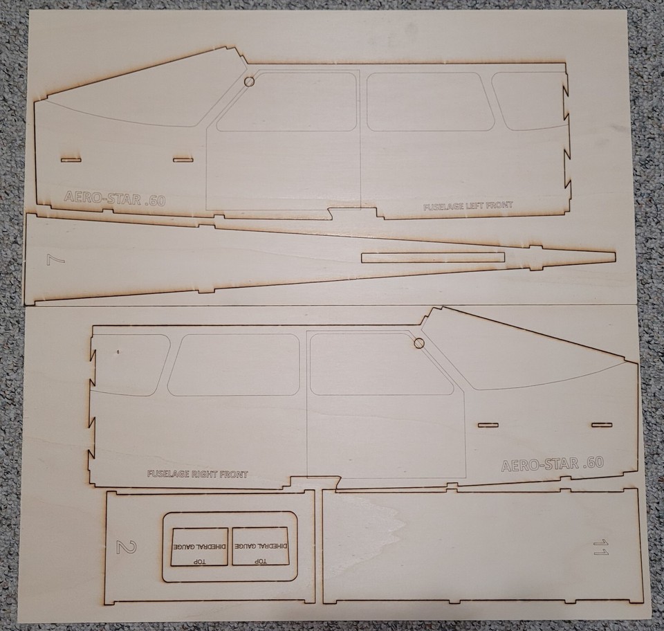 Aero-Star 60 74" WS R/C Airplane Short Kit Laser Cut Balsa & Ply ...