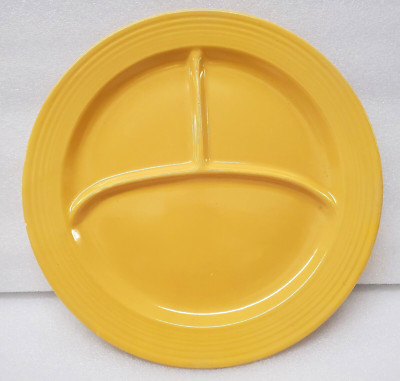 Vintage Fiesta Divided Compartment Grill Plate in Yellow 10 1/2 ...