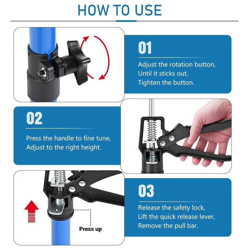 2/4x DRYWALL PLASTERBOARD BUILDER CEILING EASY SUPPORT PROP 115-290CM ...