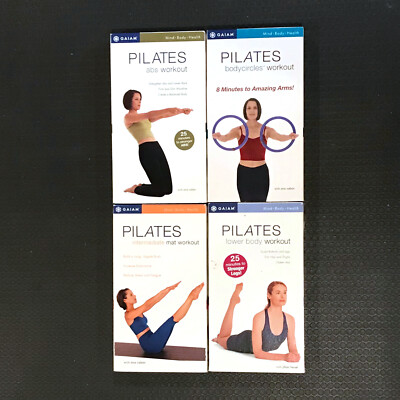 Lot of (4) GAIAM Pilates Workout Tapes - VHS | eBay