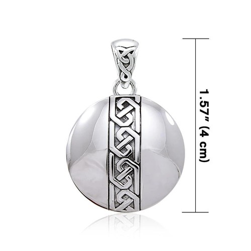 Celtic Knot Banded Medallion .925 Sterling Silver Pendant by Peter ...