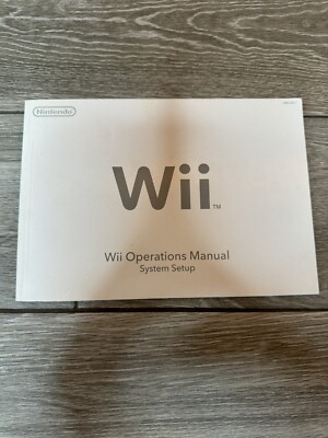Nintendo Original Wii Operations Manual Channels System Booklet (VERY ...