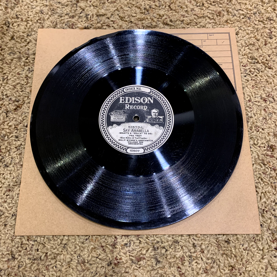 78 RPM Record Edison Row Row Rosie Mike Speciale Hot Jazz Dance Rare E ...
