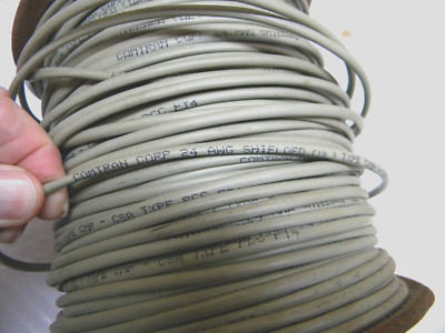 Large Spool Carol Cable 24/4 Wire 24AWG Shielded (UL) Type CMR Gray | eBay