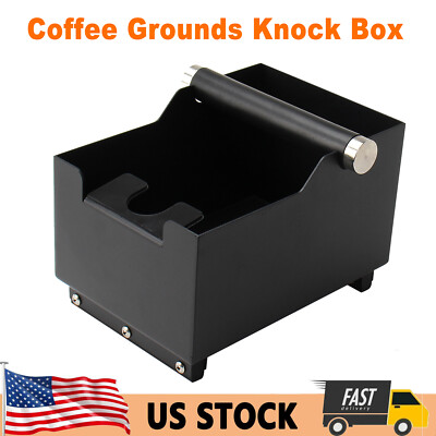 Espresso Coffee Grounds Knock Box W/Coffee Tamping Base Powder Residue ...