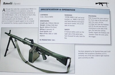 Ameli Machine Gun Picture Out of Print Spec Sheet Article Decor Display ...