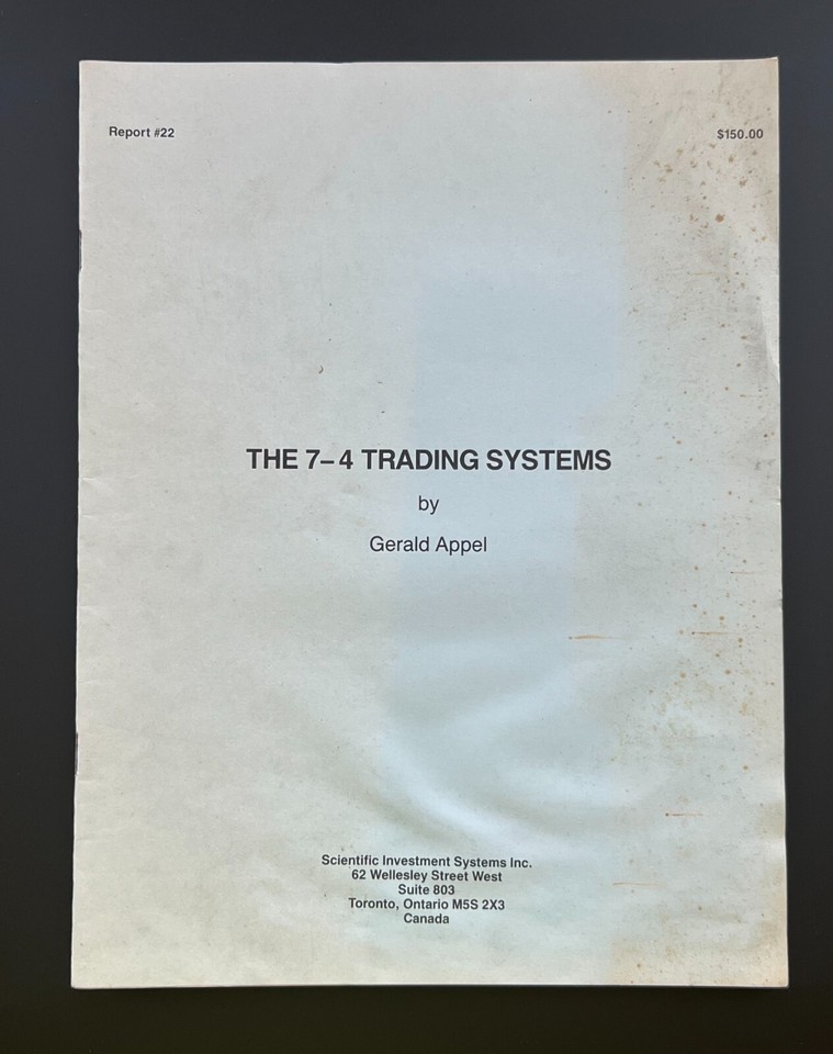 1974-1987 Rare Stock Market Lessons Systems Course by Gerald Appel Wall ...