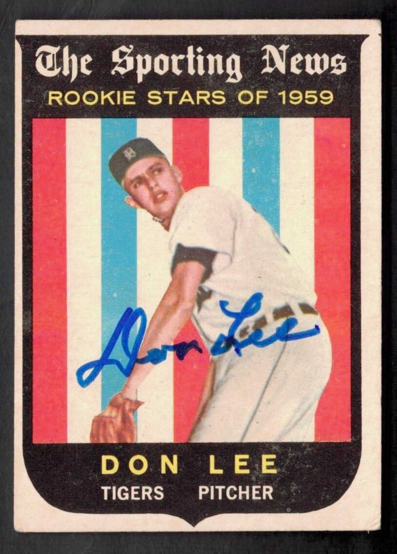 1959 Topps Don Lee Rookie Card #132 Autograph Signed Tigers | eBay