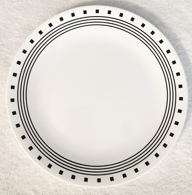 Corelle CITY BLOCK BLACK DINNER PLATE Vitrelle 10-1/4” | eBay