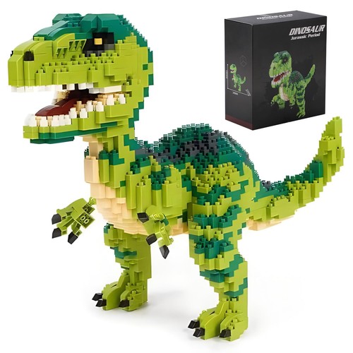 CSNRHG Dinosaur Tyrannosaurus Rex Building Blocks Velociraptor Model ...
