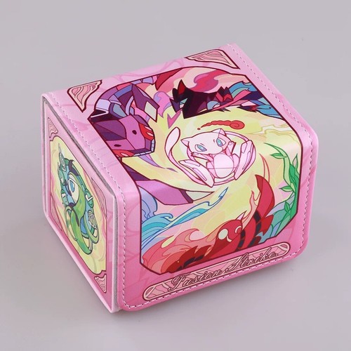 Game Card Storage Box Pokemon Pink Mew Hard Case Holder PTCG Desk Game ...