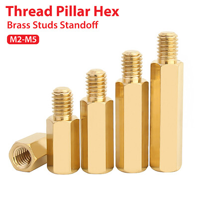 Male to Female M2-M5 Spacer Thread Pillar Hexagonal Brass PCB Studs ...
