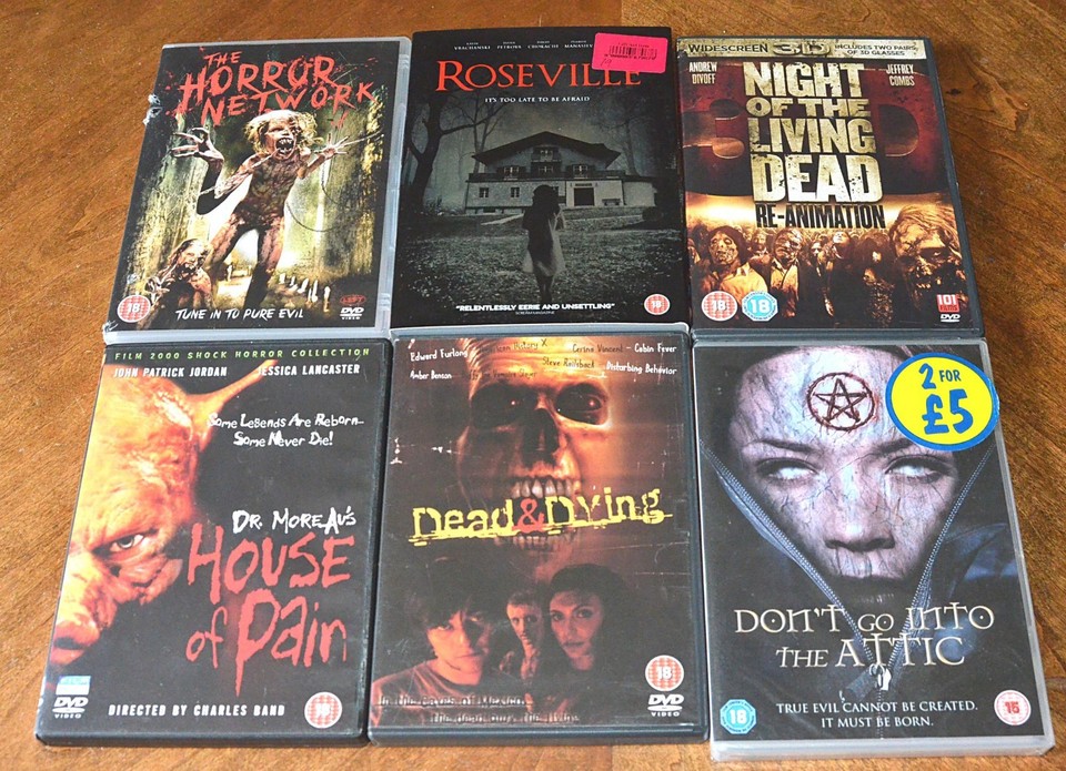 Large Boxed Bundle of 63 Horror / Slasher / Zombie / Thriller DVD Movies | eBay