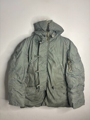 Vintage 80s Military Extreme Cold Weather Parka Jacket Type N-3B Size M ...