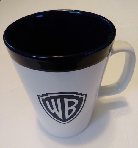 Warner Brothers Studios Shield Logo Coffee Tea Mug Black And White New ...