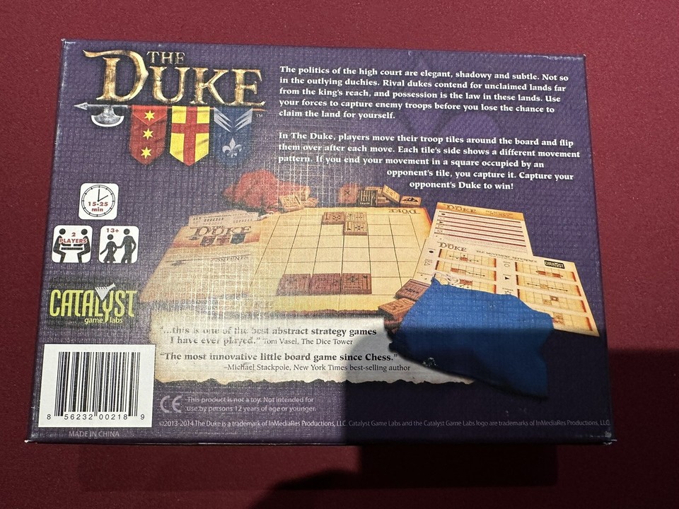 The Duke Board Game Catalyst Game Labs Complete Strategy 2013, First ...