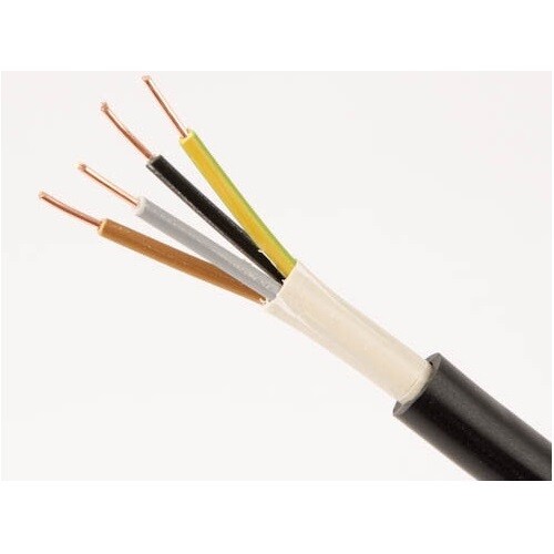 NYYJ 4 Core 1.5mm Tough Black PVC Hi-Tuff Outdoor Cable Per Metre | eBay UK