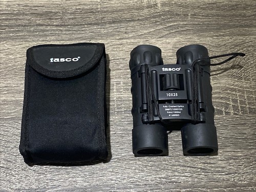 Tasco 10x25 Compact Binoculars Black with Soft Case Model #168RBD | eBay