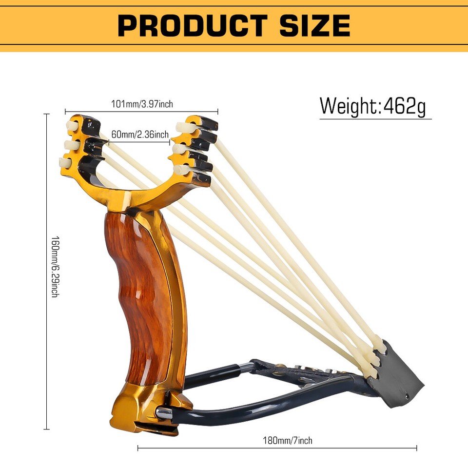 HIGH VELOCITY WRIST SLINGSHOT Catapult Powerful Hunting Sling Shot with ...