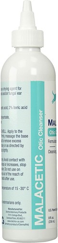Dechra MALACETIC Otic Ear Cleanser for DOGS & CATS Cleaning Drying ...
