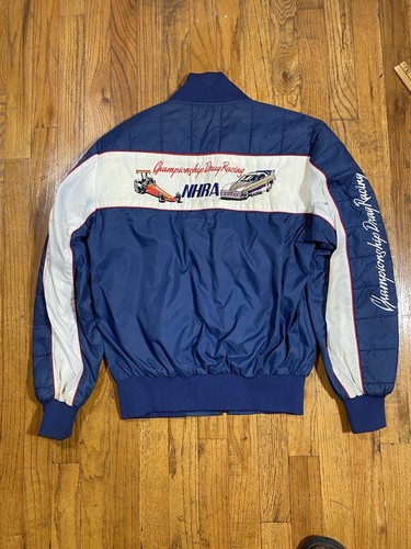 Vintage National Drag Car Racing Bomber Jacket NHRA S… - Gem