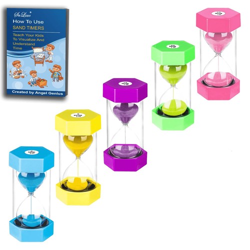 Hourglass Sand Timer for Kids: Large Acrylic Unbreakable Sand Clock 3/5 ...