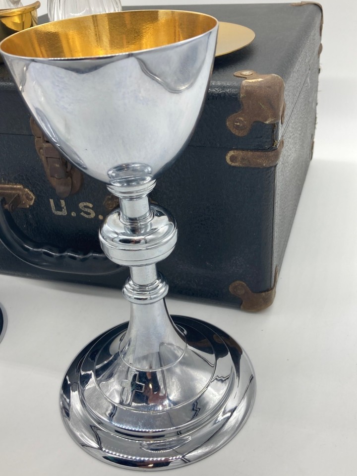 Vintage US Army Field Catholic Mass Set With Chalice & Communion ...