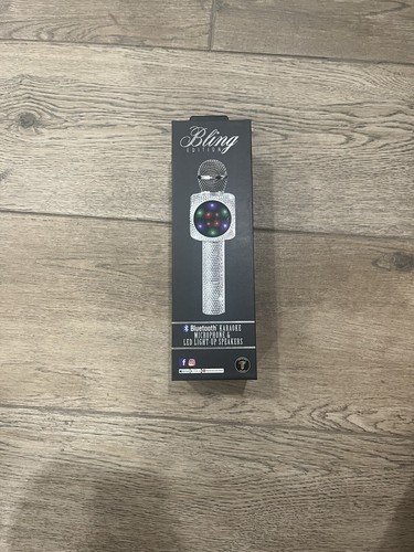 Bling Edition Bluetooth Karaoke Microphone & Led Light-up Speakers New ...