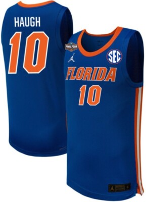 Thomas Haugh Florida Gators NCAA Final Four 2025 Jersey Blue & White ...