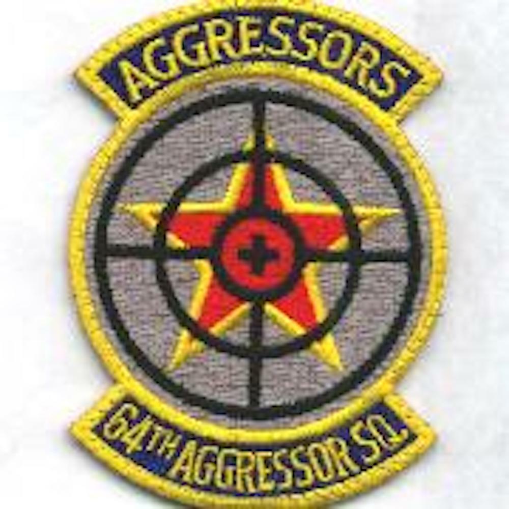 4" USAF AIR FORCE 64TH AGGRESSOR SQUADRON HOOK & LOOP EMBROIDERED ...