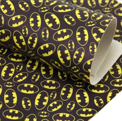 Batman FAUX LEATHER SHEET 8" X 12" PRINTED 1054648 Superhero LITCHI ...