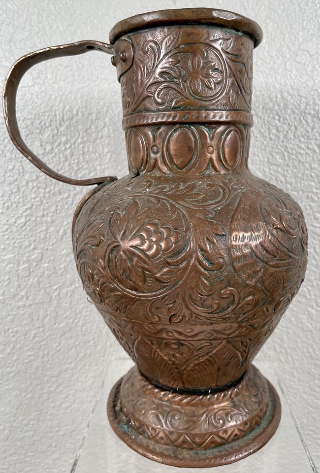 Antique 17th Century Italian Vase Form Copper Wine Jug Pitcher Baroque ...