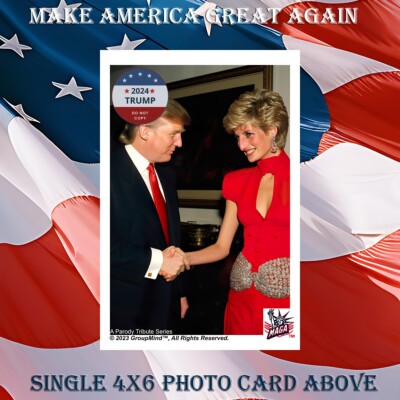 1 PRINCESS DIANA TRUMP PHOTO-MAGA 4"x6"RARE BEAUTIFUL CARD LIMITED ...