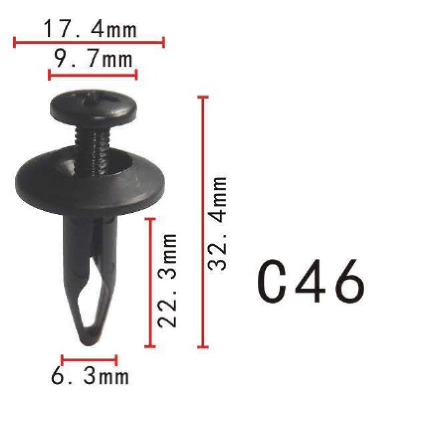 5X Fit Land Rover RYQ500070 Fastener Radiator Rivet Push-Type Retainer ...