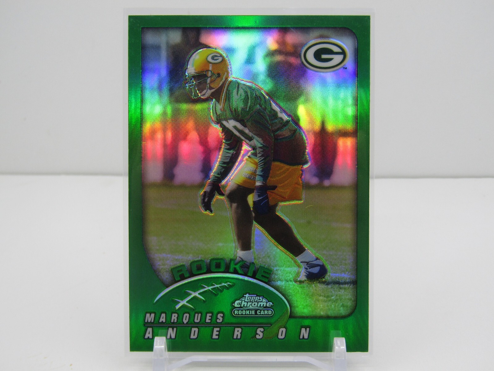 MARQUES ANDERSON 2002 TOPPS CHROME ROOKIE CARD RC REFRACTOR- PACKERS ...
