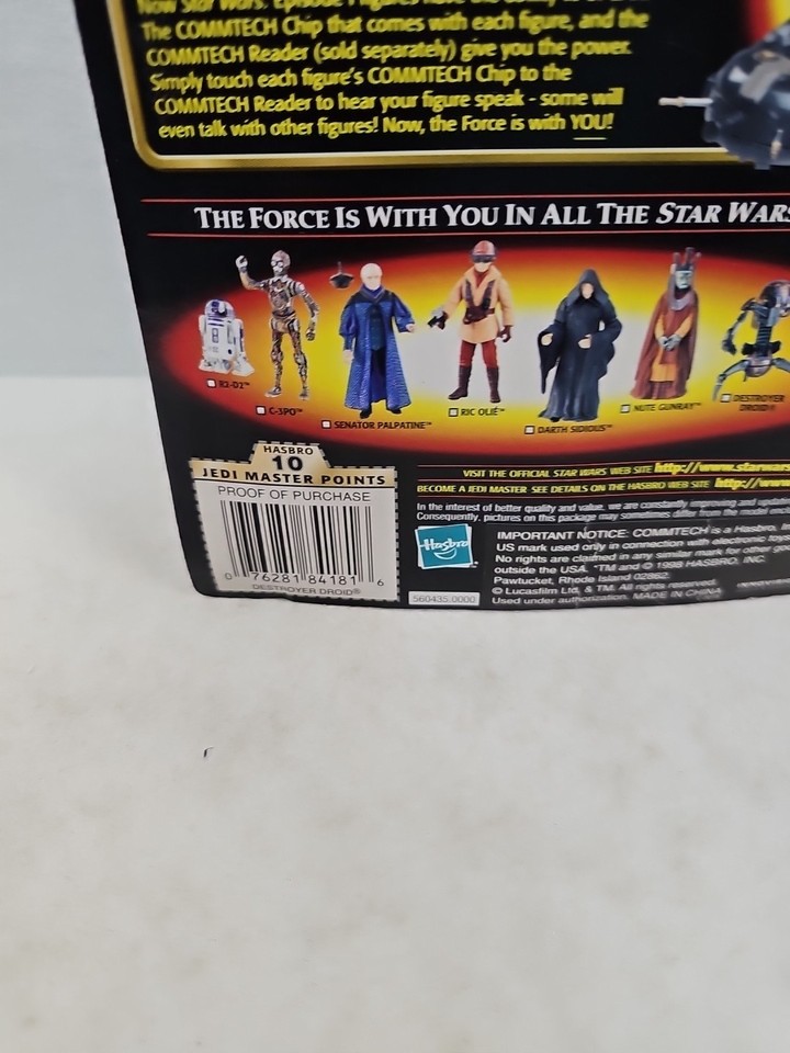 ORIGINAL Star Wars Episode 1 Hasbro Figure Commtech Aus 2 Destroyer Droid | eBay