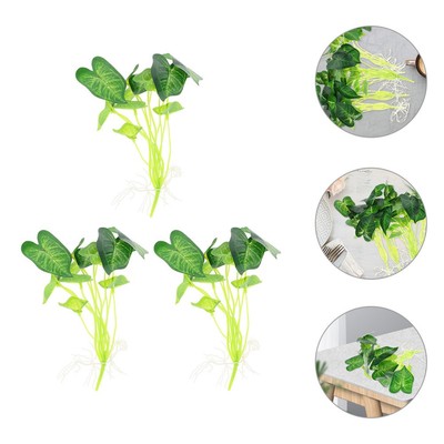 3pcs Artificial Leaves Plants Faux Fake Leaves Decor Artificial Plants ...