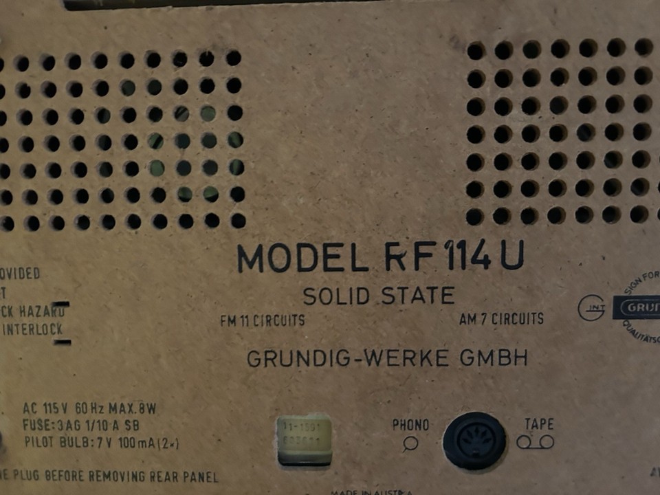 GRUNDIG RF 121U SOLID STATE AM FM RADIO VINTAGE FULLY TESTED | eBay